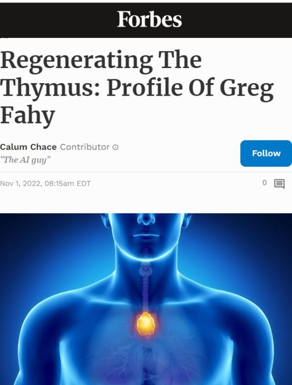 Regenerating the thymus: profile of Greg Fahy